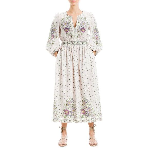 Max Studio | Dresses | Max Studio Linenblend Midi Dress | Poshmark